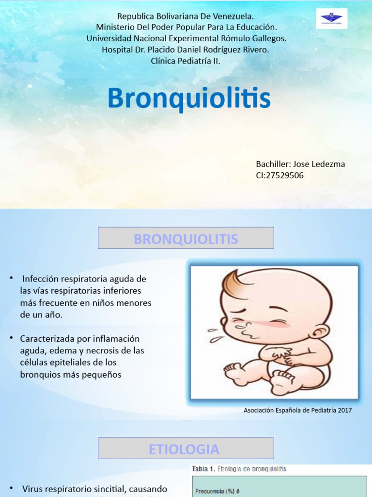 Bronquiolitis Aguda | PDF | Tos | Especialidades Medicas