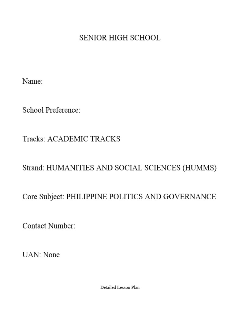 307511950-SHS-Detailed-Lesson-Plan | PDF | Presidents Of The United ...