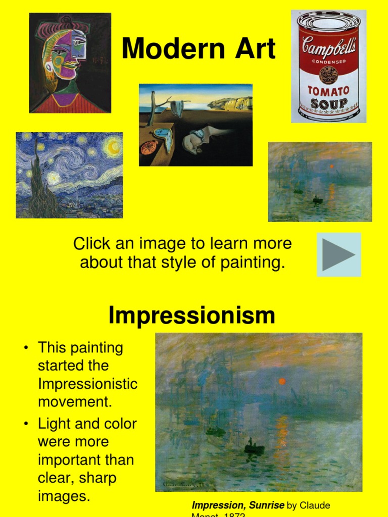 Modern Art: Click An Image To Learn More About That Style of Painting | PDF