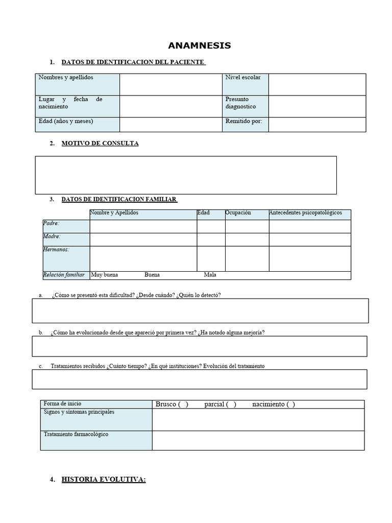 Anamnesis Completa del Paciente Infantil | PDF | El embarazo | Parto