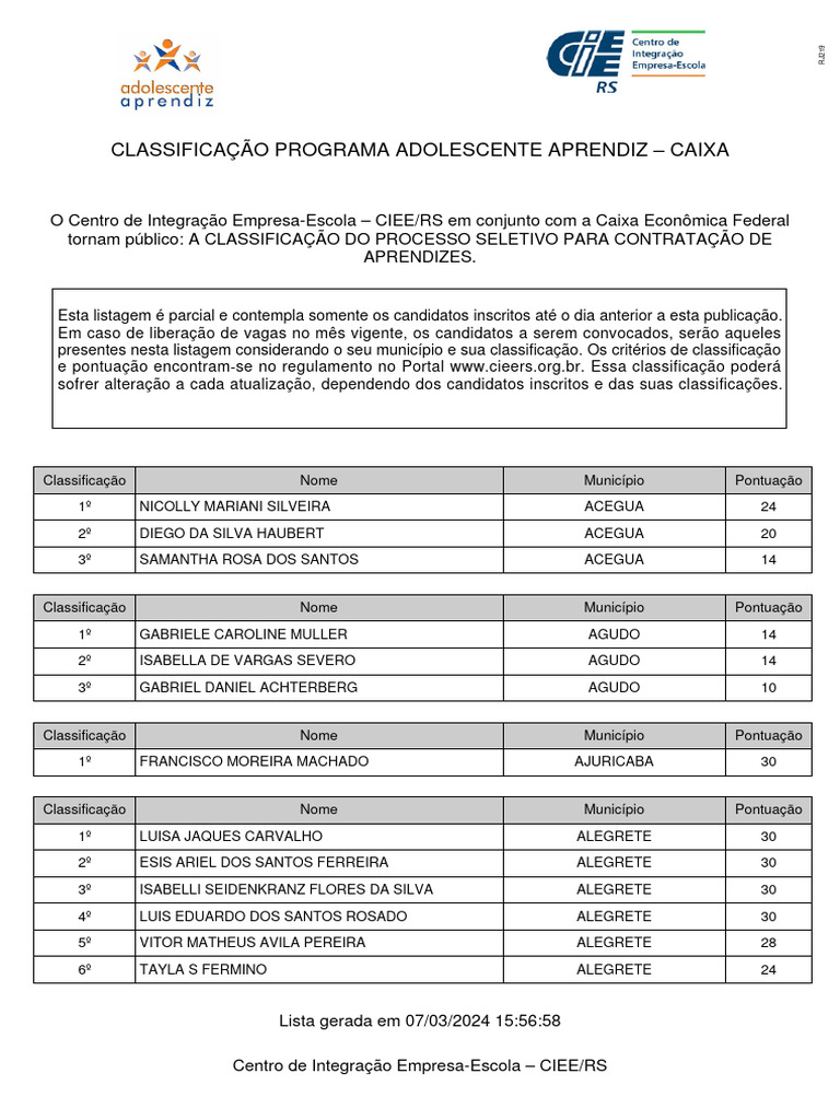 1 - 81 - Lista CEF | PDF | Brasil