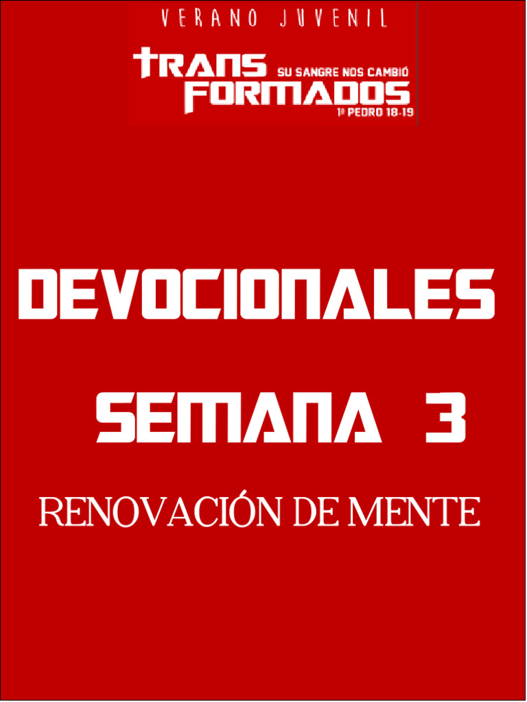Devocionales Semana 3 | PDF | Dios | Noé