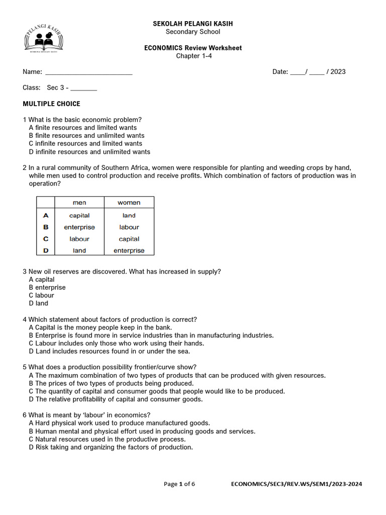 Review WS Sem1 - 23 | PDF | Social Science