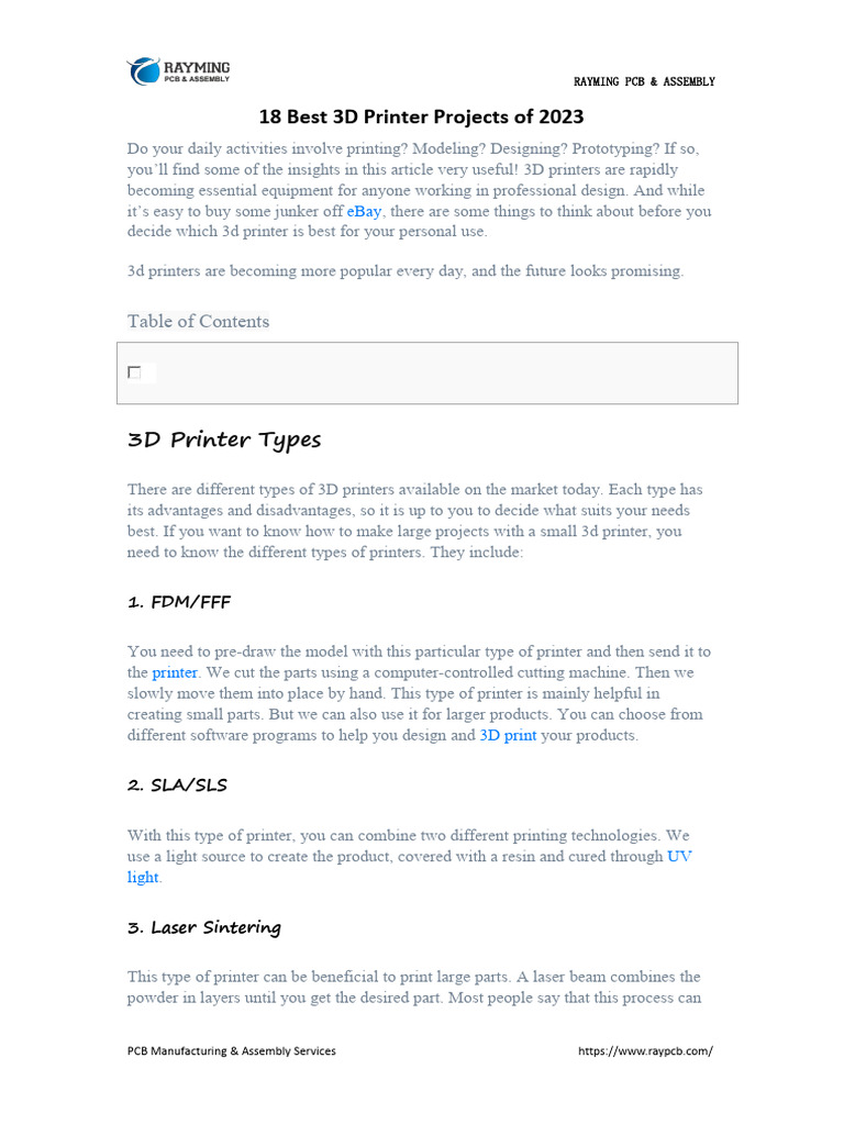 18 Best 3D Printer Projects of 2023 | PDF | 3 D Printing | Printer ...