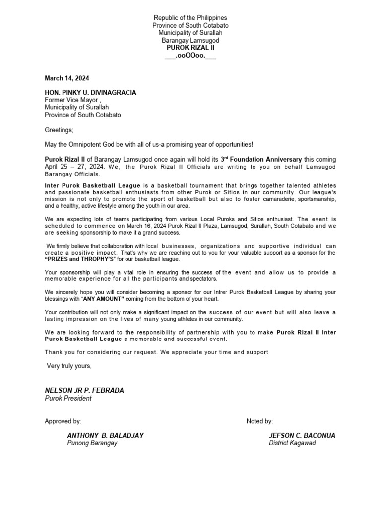 Solicitation Sample (Prize and Trophy) | PDF