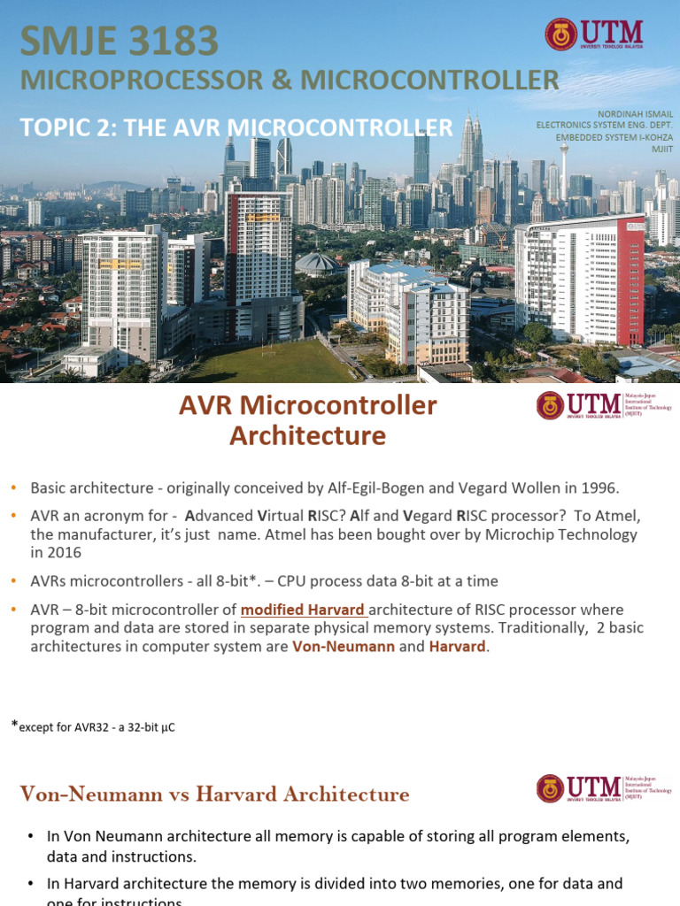 Slide #2 - The AVR Microcontroller | PDF | Arduino | Microcontroller
