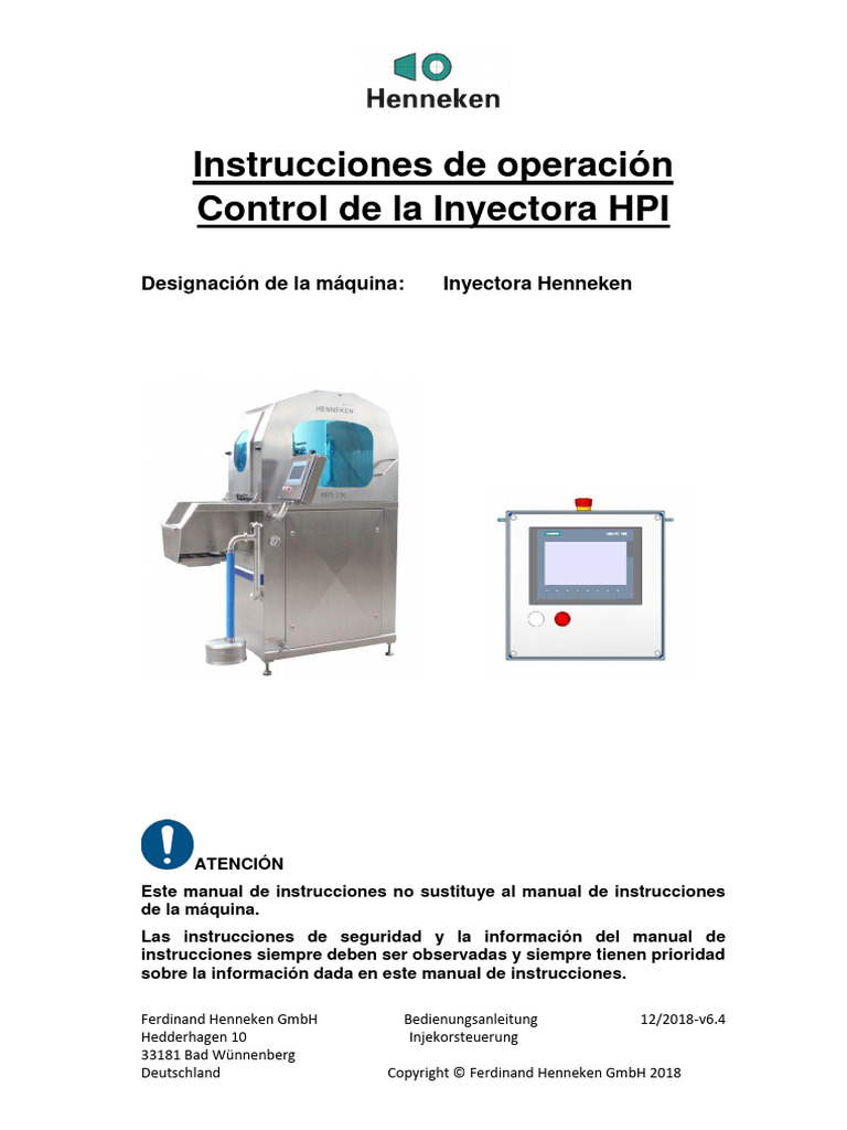 Control Inyectora KTP700 | PDF | Pantalla táctil | Bomba