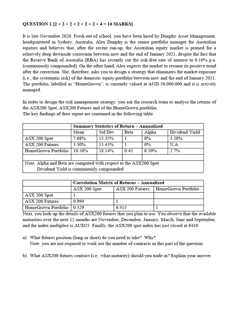 Derivatives Practice Exam Q | PDF | Greeks (Finance) | Option (Finance)