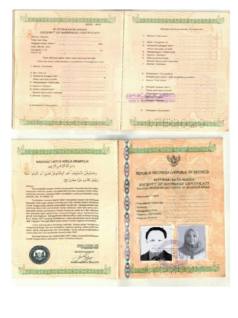 Akte Nikah Nita | PDF