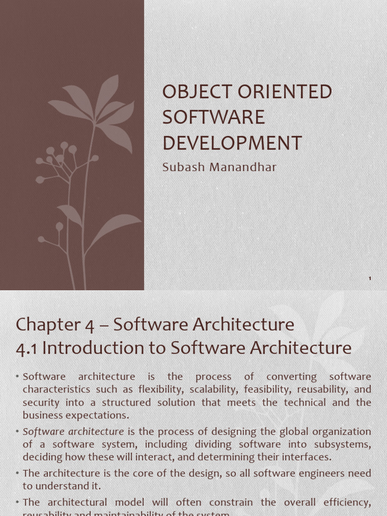 Chapter 4 Software Architecture Pdf Model View Controller Web Service