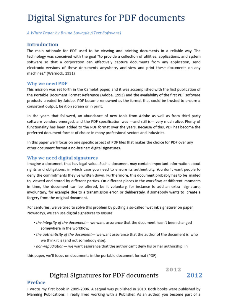 PDF Digital Signatures Explained | PDF | Cyberwarfare | Security