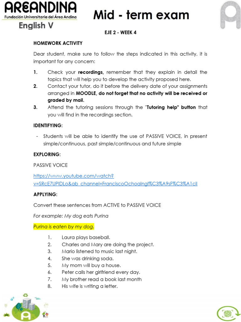 English 5 - EJE 2 - Week 4 | PDF