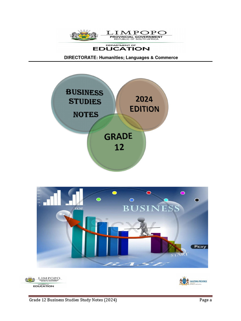 BSTD Gr12 Notes 2024 | PDF | Corporate Social Responsibility | Employment