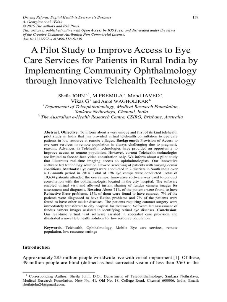 SHTI214-0139 | PDF | Visual Impairment | Ophthalmology