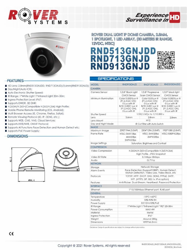 Rover Dome IP Camera | PDF