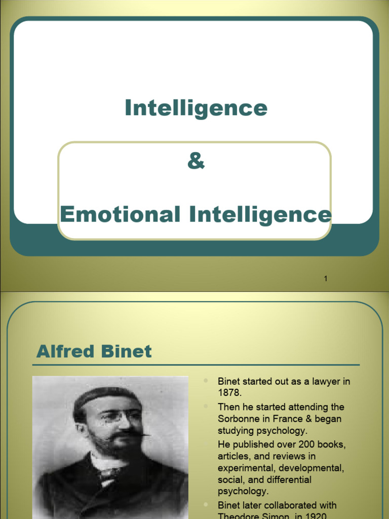 Lecture - 7, Intelligence & Emotional Int | PDF | Wechsler Adult ...