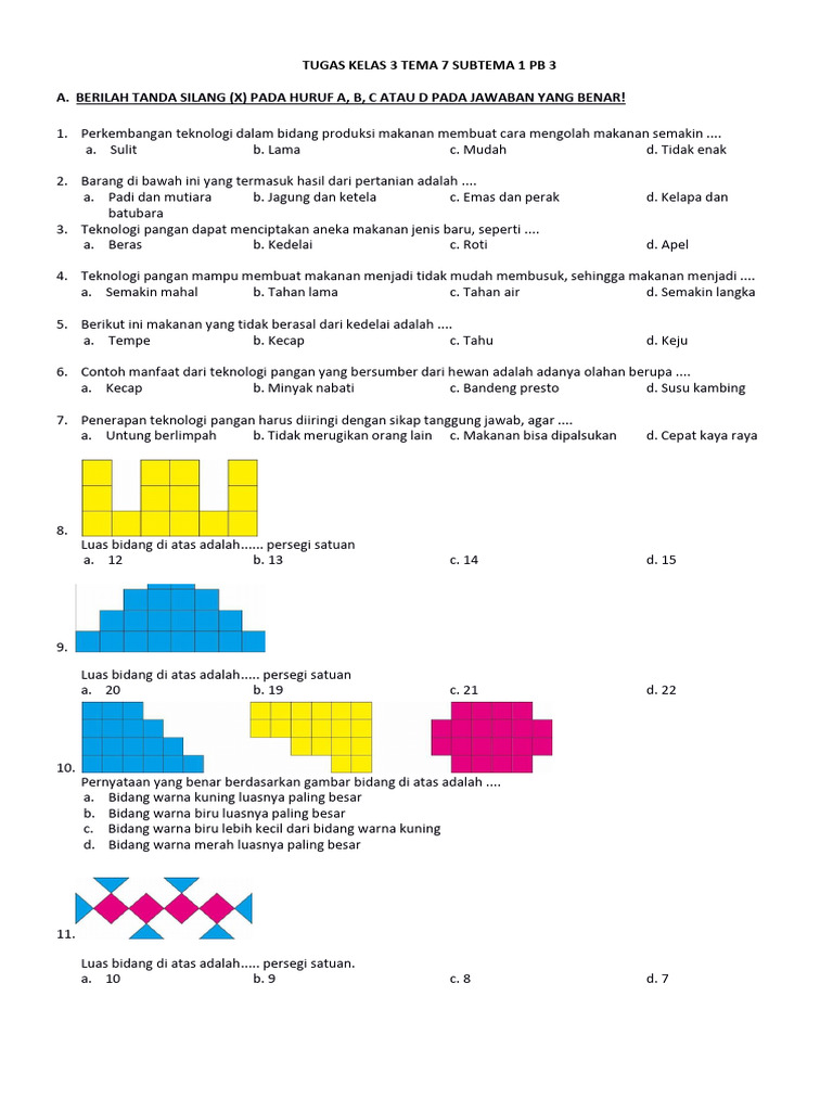 Tugas Kelas 3 T7ST1PB 3 | PDF