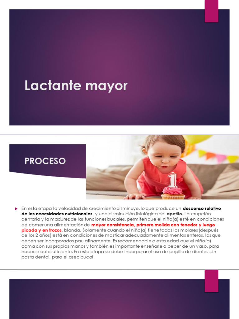 CLASE Lactante Mayor | PDF | Alimentos | Leche