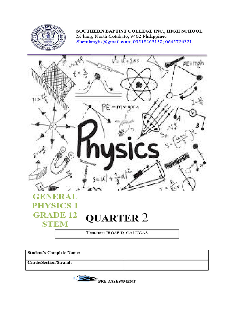 Grade 12 Physics: Motion & Equilibrium | PDF | Rotation Around A Fixed ...