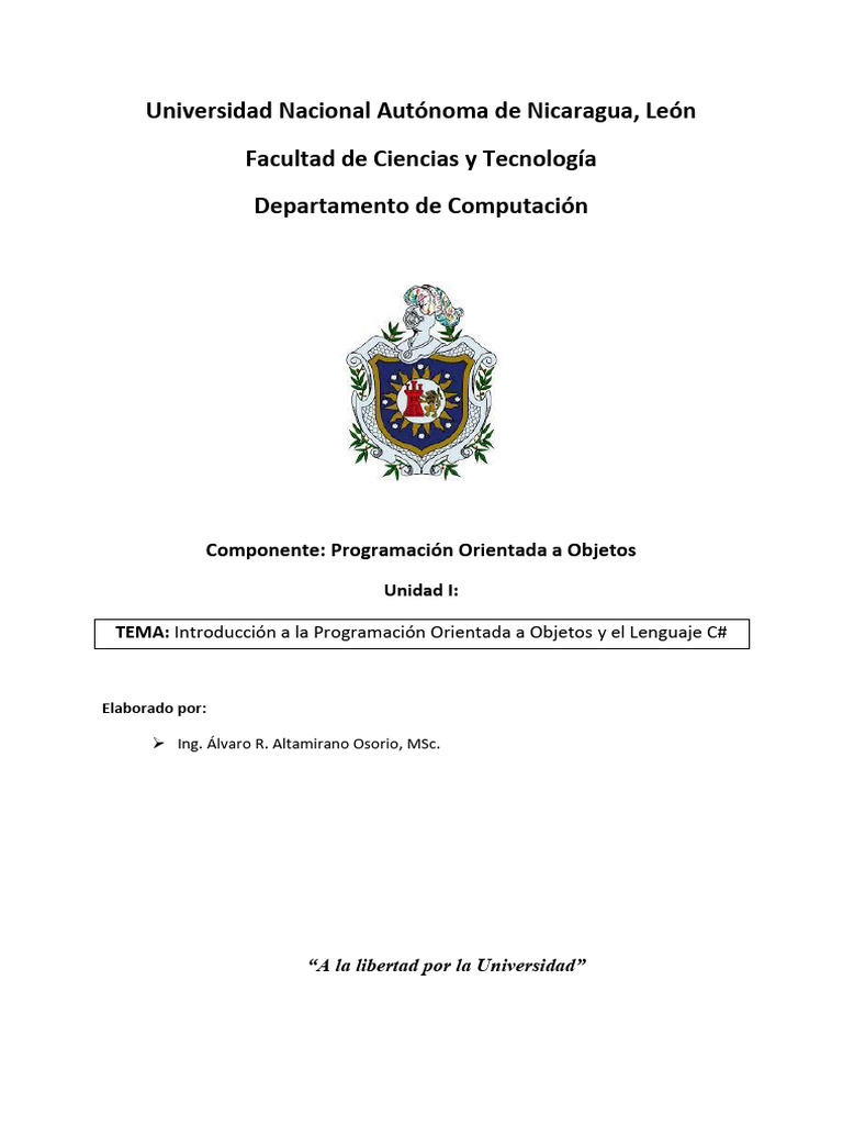 Unidad_I | PDF | Programación | Constructor (Programación Orientada a Objetos)