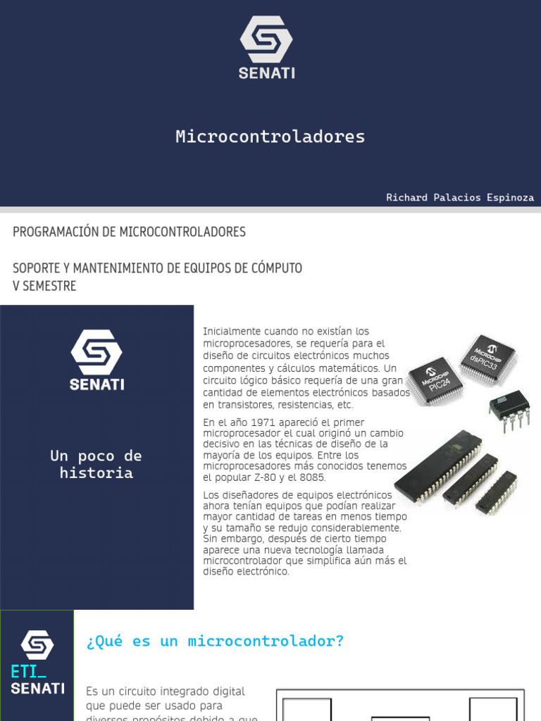 1 Microcontroladores | PDF | Microcontrolador | Unidad Central de procesamiento