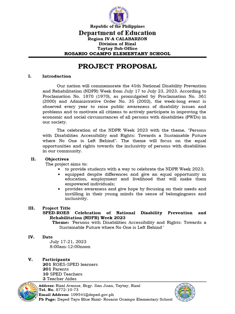 Project Proposal - NDPR 2023 | PDF
