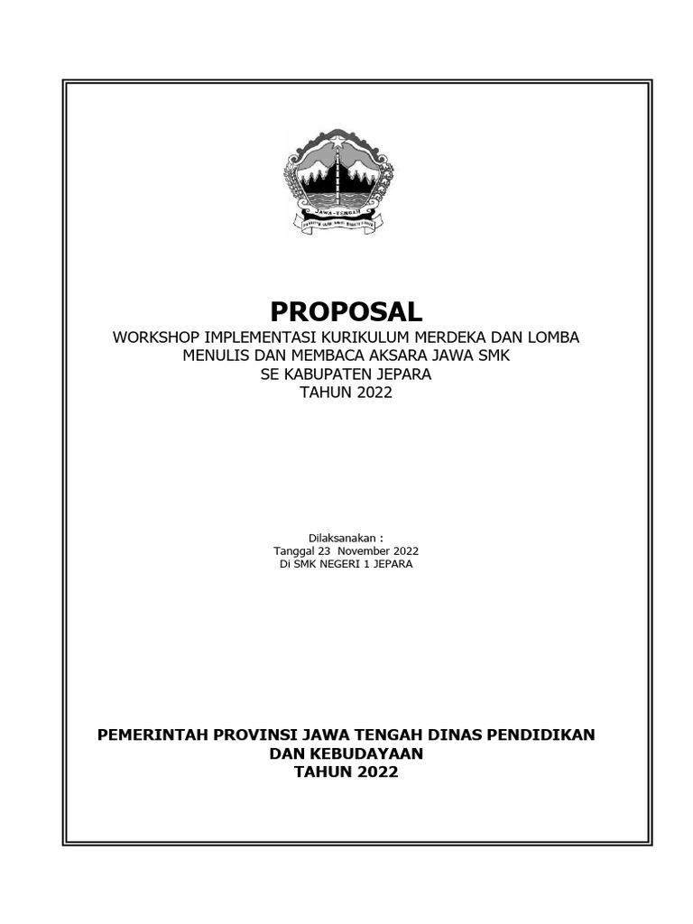 Proposal Workhsop Lomba Dan IKM | PDF