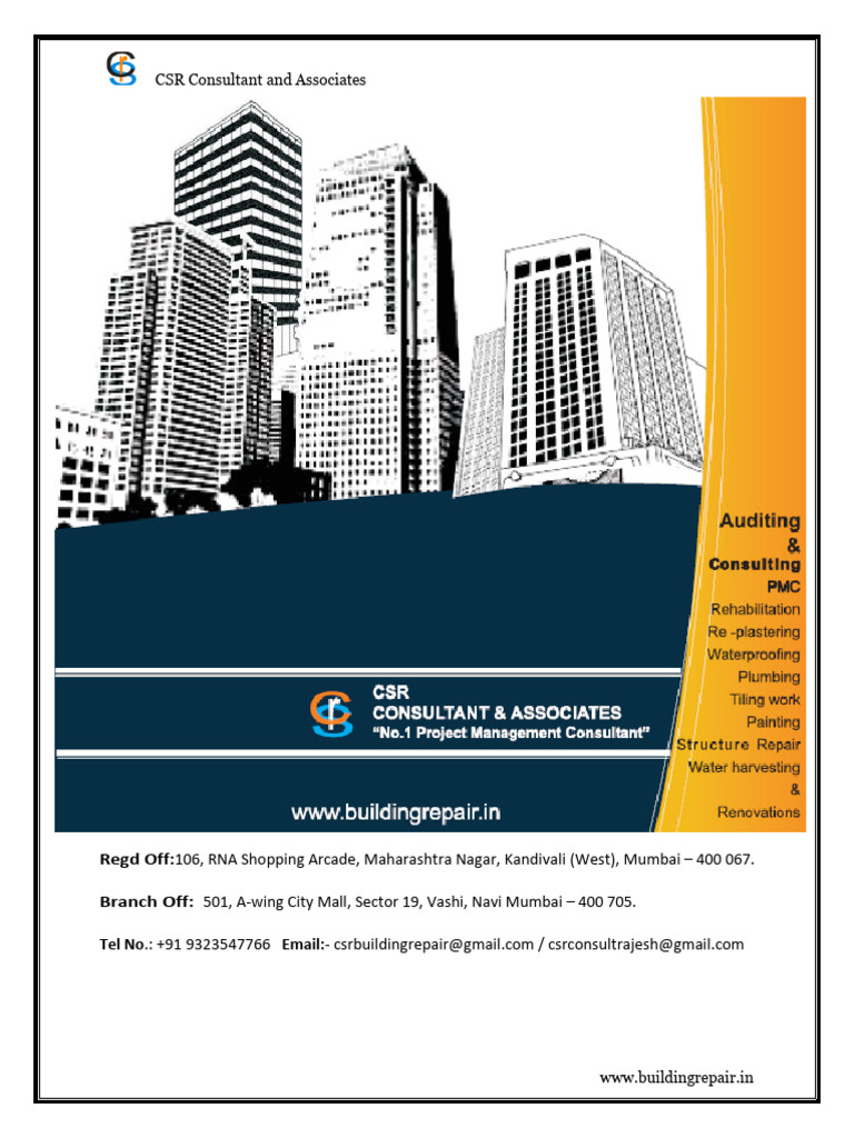 CSR Consultant Brief Profile - RD | PDF | Mumbai | Consultant