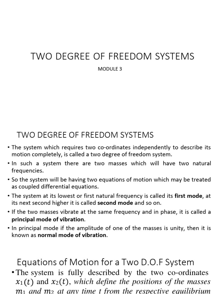 DDOM - M3 Ktunotes | PDF | Normal Mode | Equations