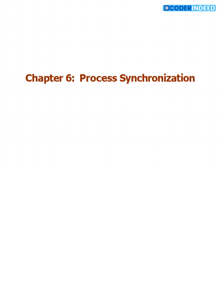 Process Synchronization | Download Free PDF | Computing | Computer Programming