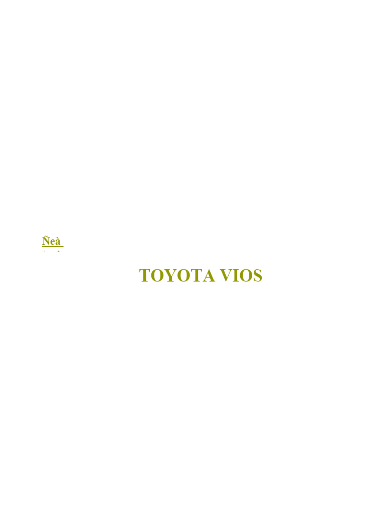 Do An Toyota - Vios | PDF