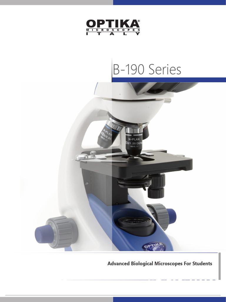 OPTIKA Microscopy Catalog - Educational - B-190 | PDF | Camera | Microscope