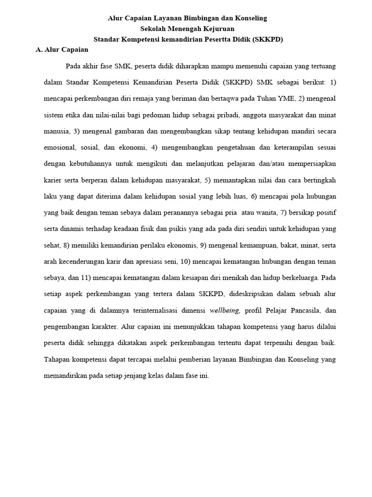 ALUR CAPAIAN LAYANAN BK | PDF