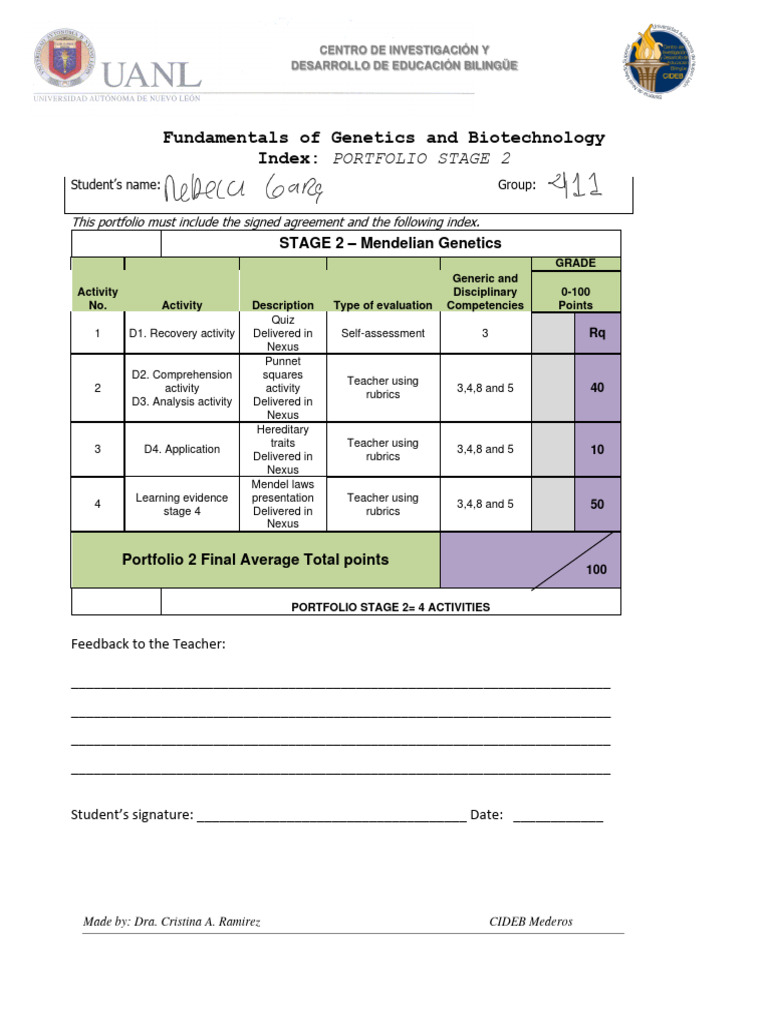 STAGE 2 Genetics 2024 - 240312 - 115450 | PDF | Rubric (Academic ...