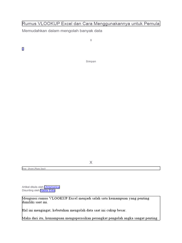 Rumus Vlookup Pada Excel Pdf 0419