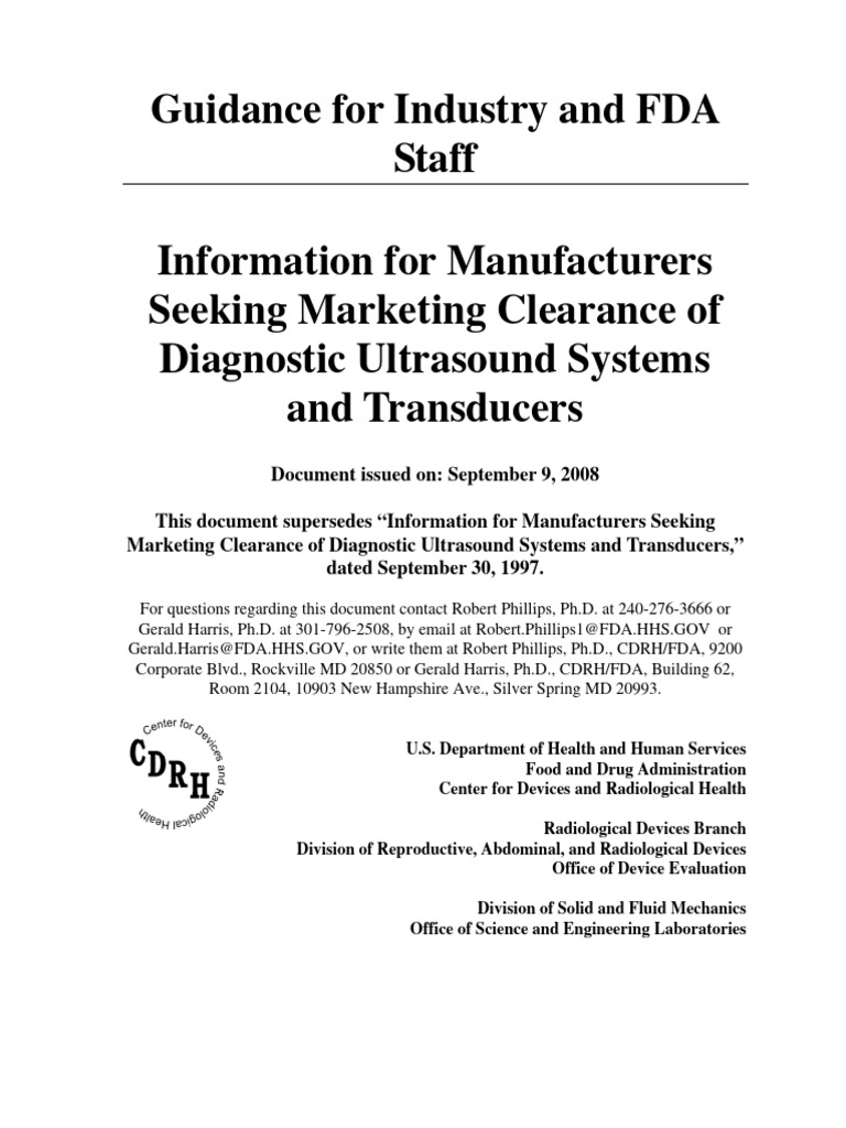 Guidance For Industry and FDA Staff FDA-2017-D-5372-0003 - Content | PDF