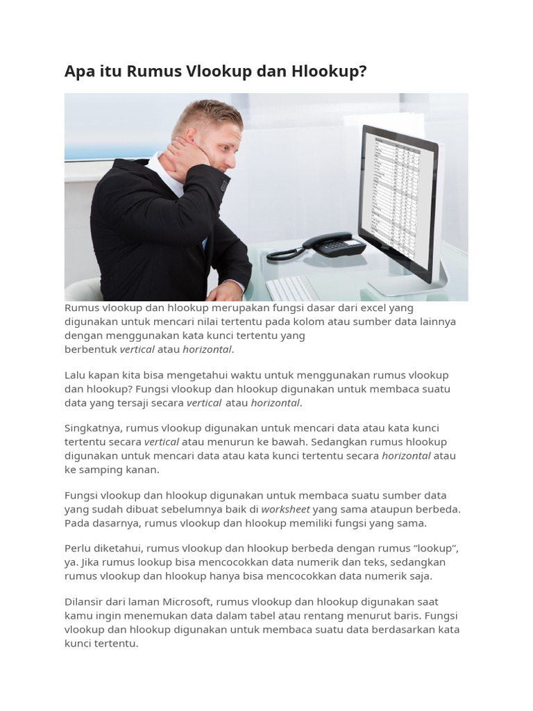 Pengenalan Rumus Vlookup Dan Hlookup | PDF Pengenalan Rumus Vlookup Dan Hlookup | PDF