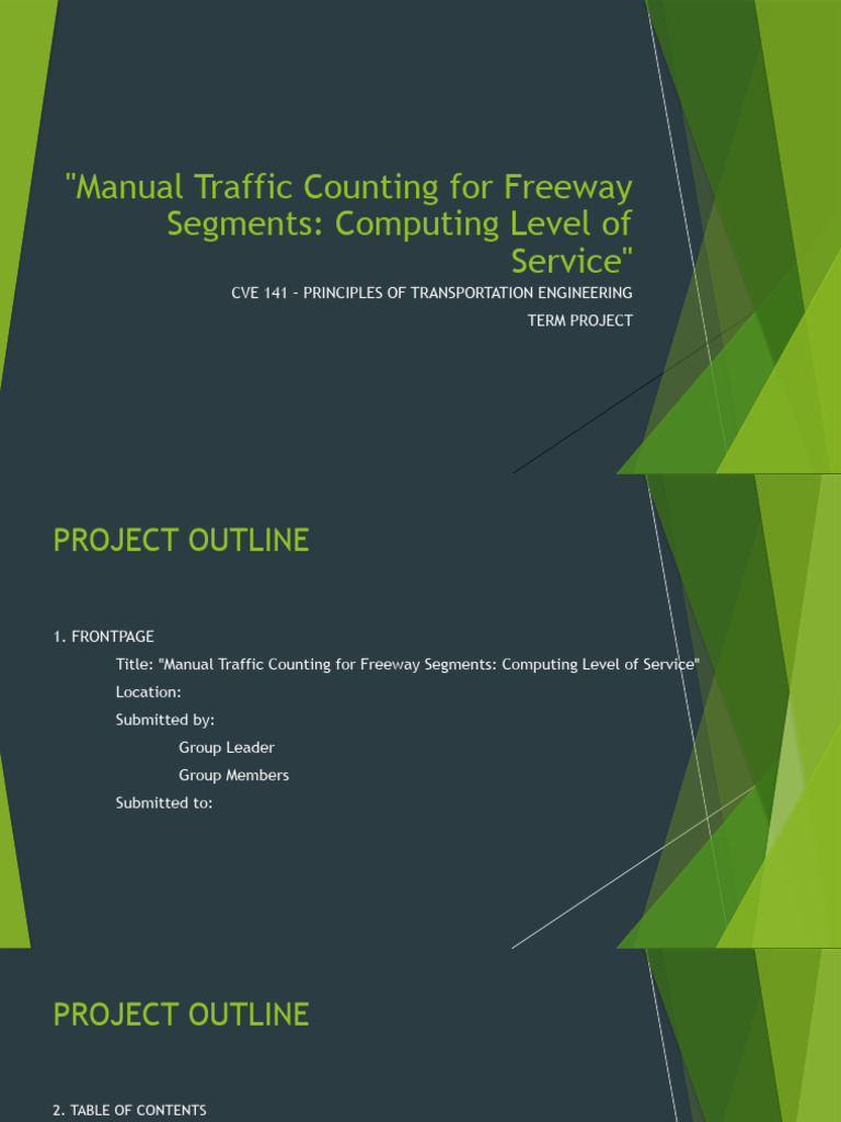 Classified Vehicular Count | PDF | Transportation Engineering | Road ...