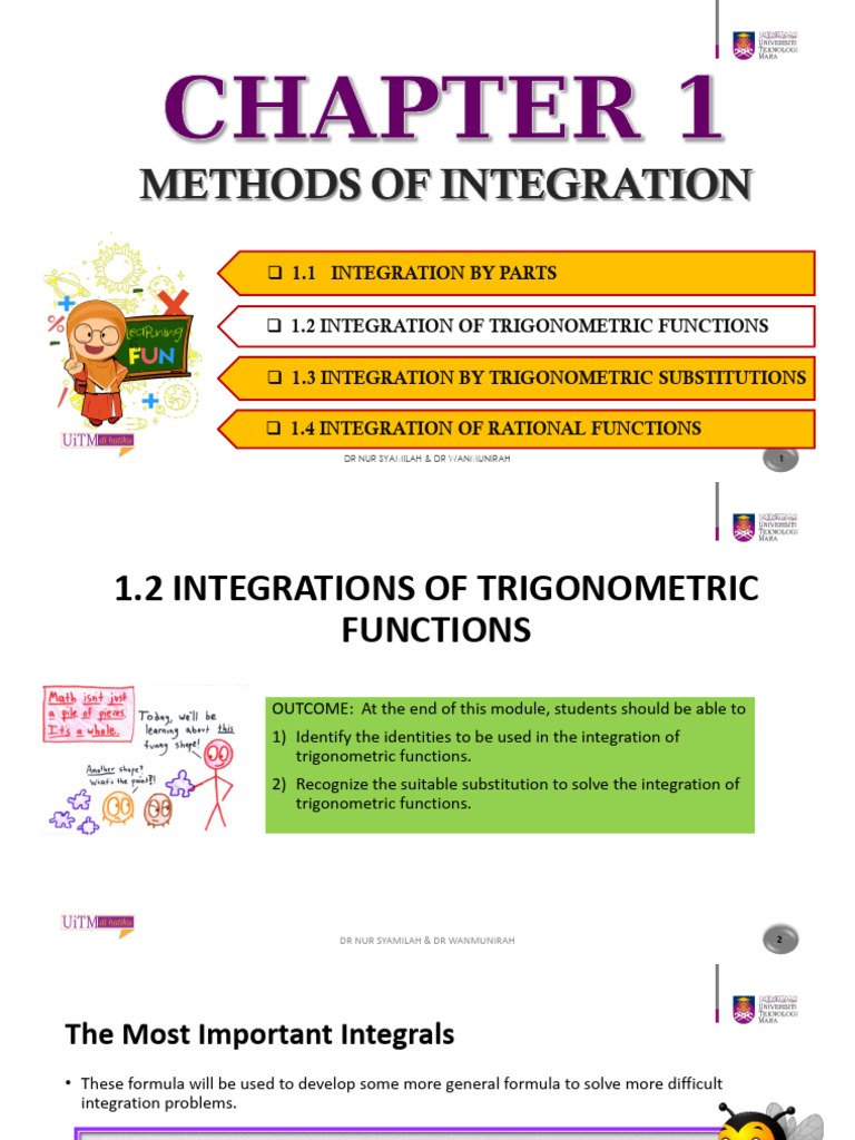 CHAPTER 1, 1.2 Integration of Trigonometric Functions | PDF | Trigonometric Functions | Angle