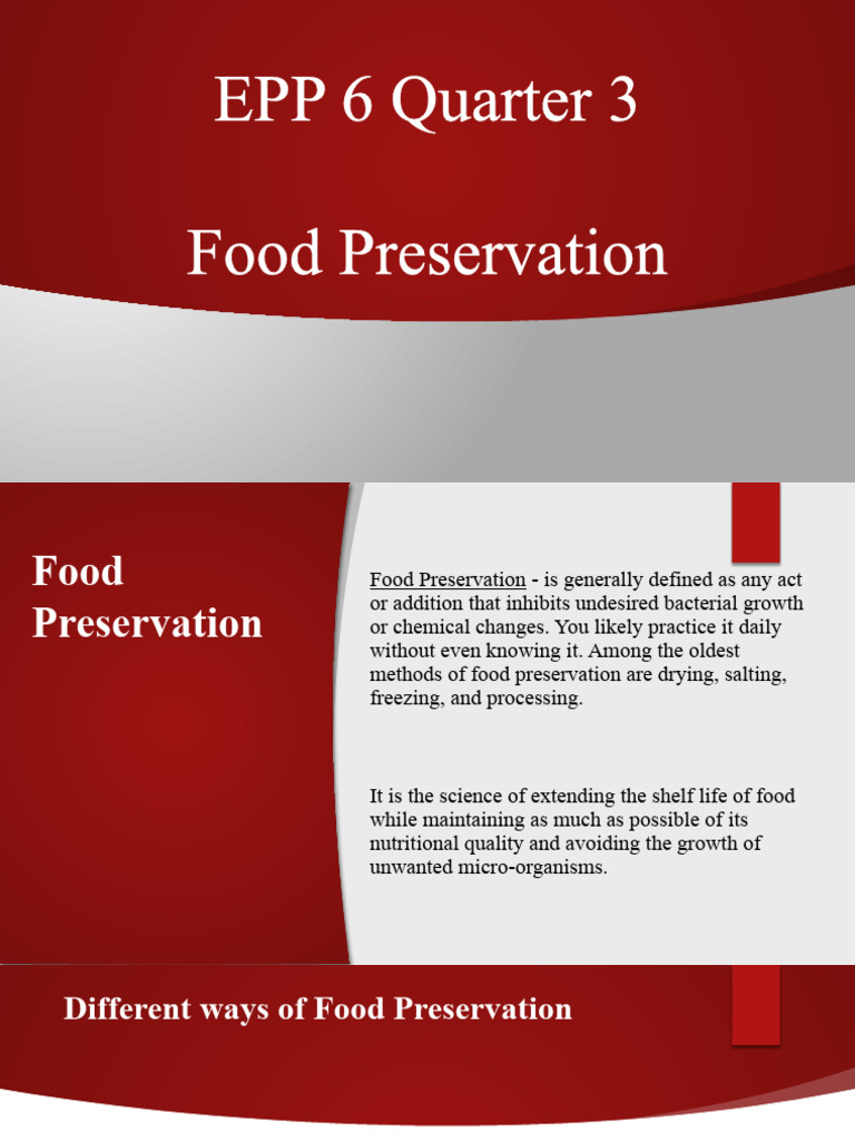 Food Preservation | PDF | Food Preservation | Smoking (Cooking)