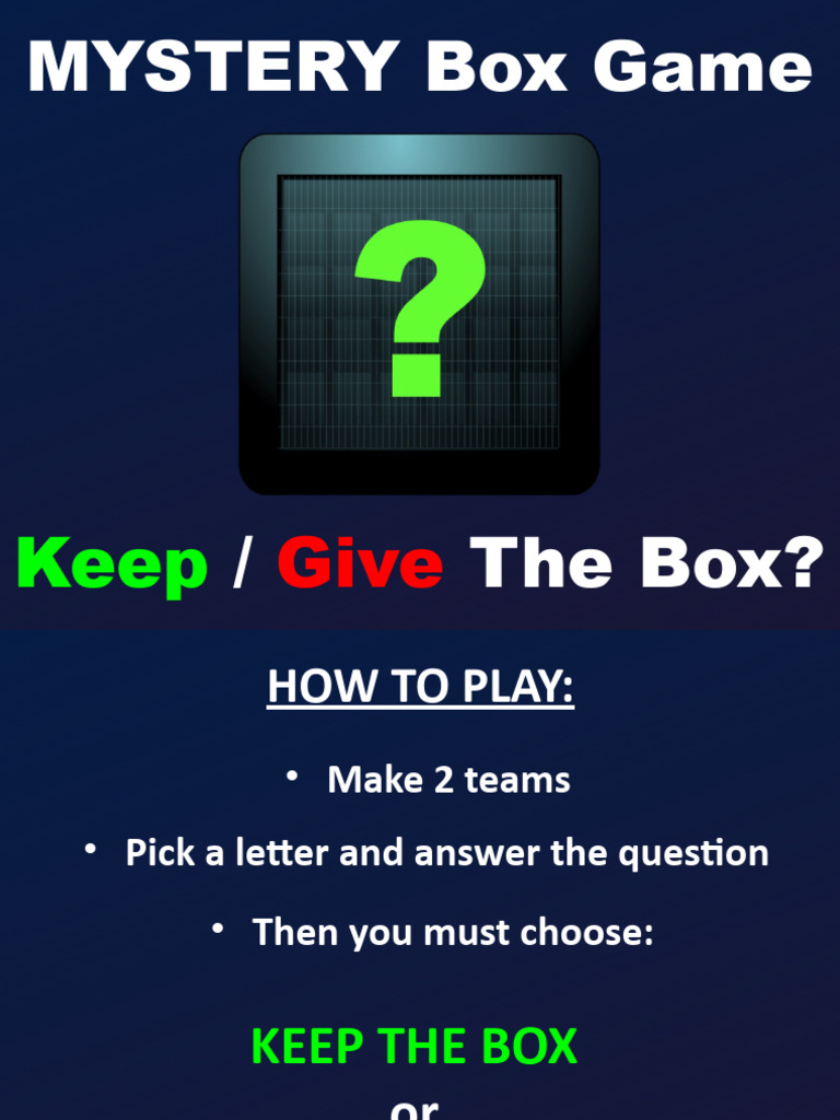 Fun Team Mystery Box Game | PDF | Sports & Recreation | Teaching ...