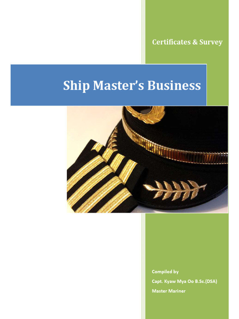 Certificates & Surveys by Capt. Kyaw Mya Oo | PDF | Tonnage | Ships
