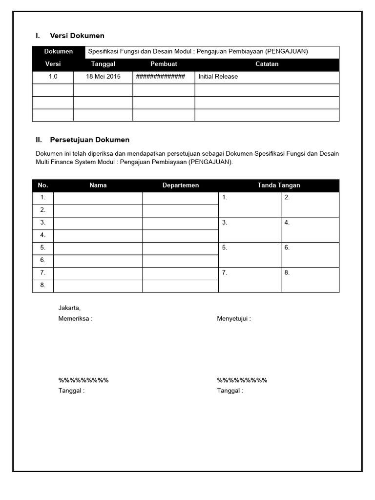 Contoh Module Pengajuan | PDF