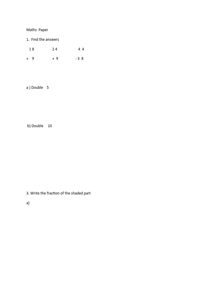 Lower Primary Maths Exams | PDF