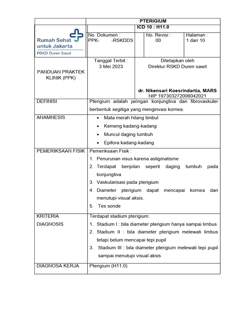 1101205533-PPK Mata Pterygium DR DIM RSKD DS | PDF | Sains & Matematika