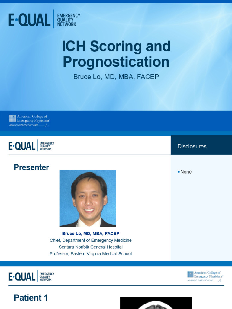 Ich Scoring Prognsotication | PDF | Stroke | Prognosis