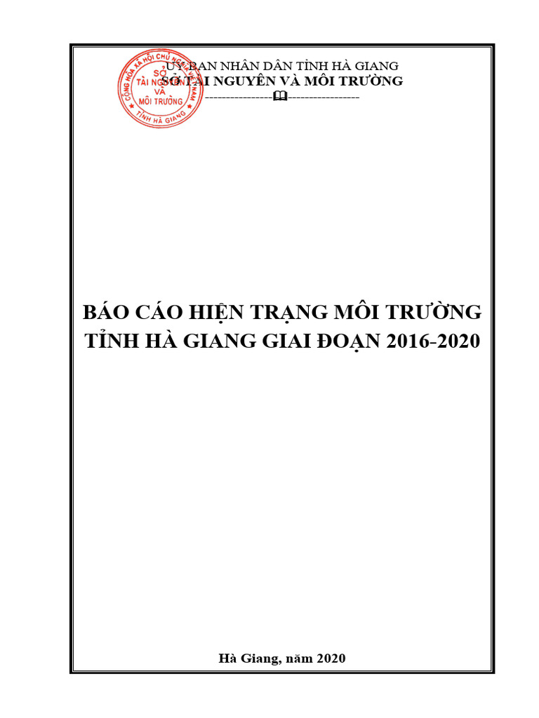 Bao Cao Hien Trang 2016-2020 | PDF