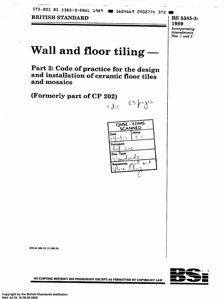 BS 5385 - 3 (1989) | PDF