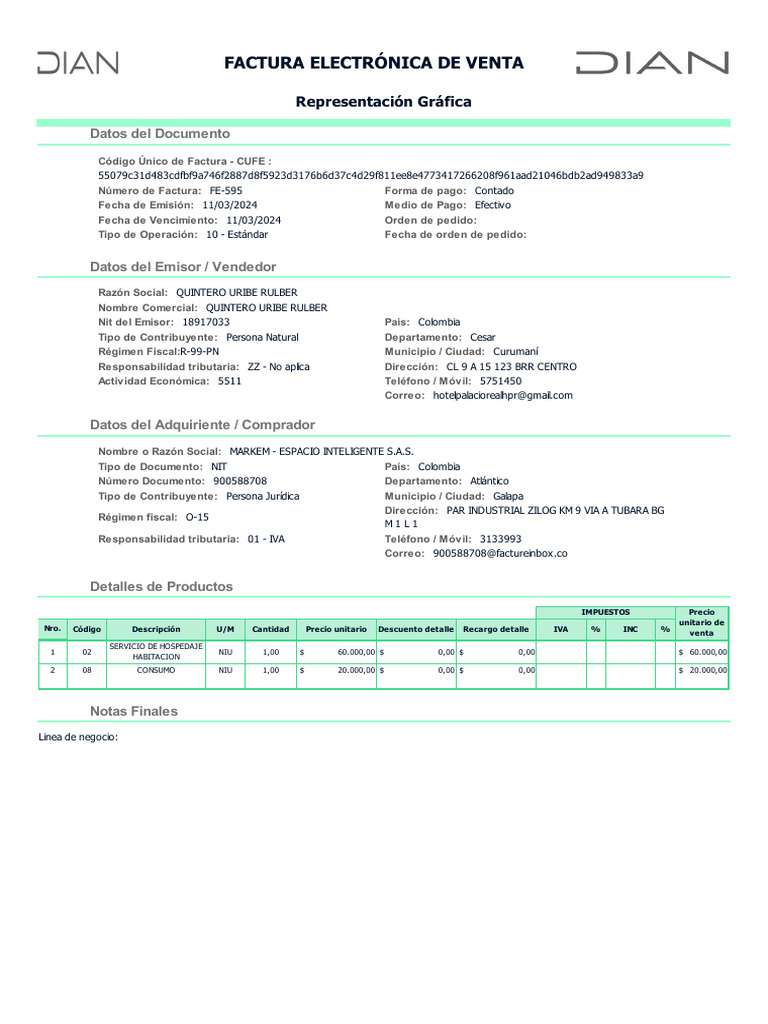 FE595 | PDF | Factura | Pagos