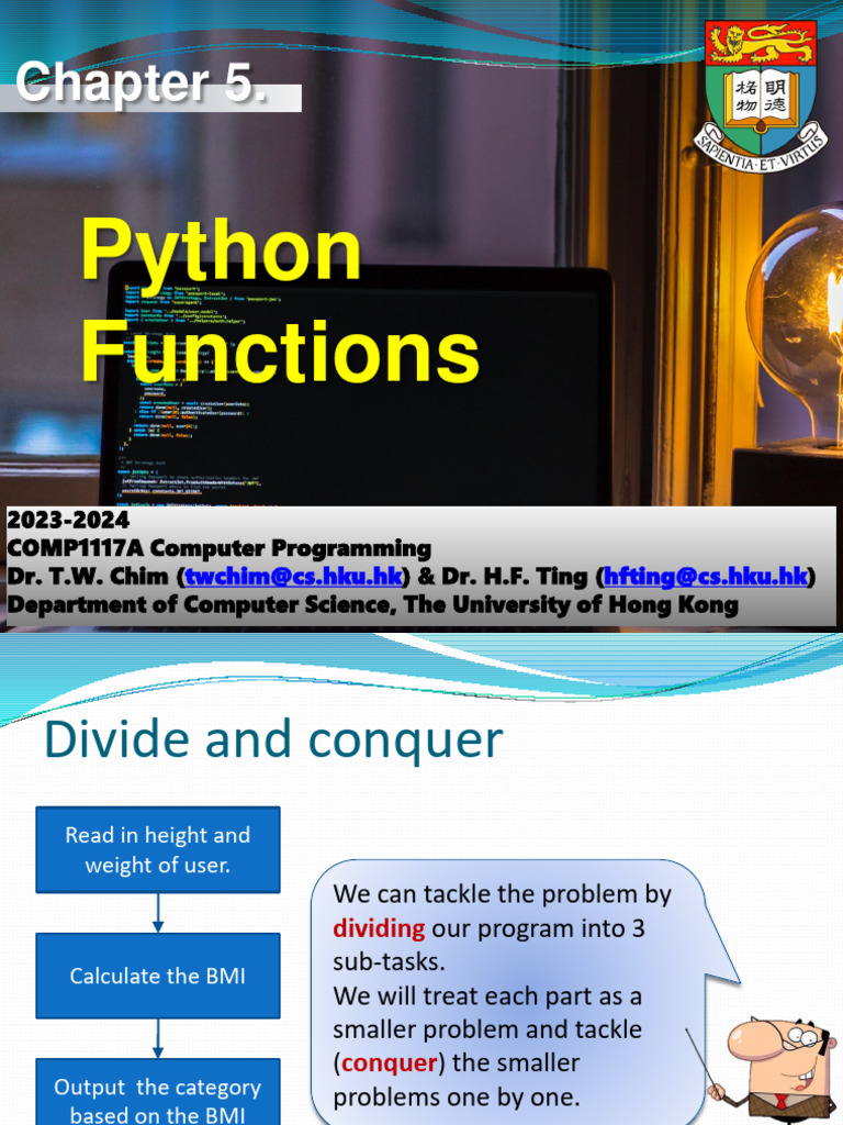 Chapter 5 Pythonfunctions Pdf Parameter Computer Programming